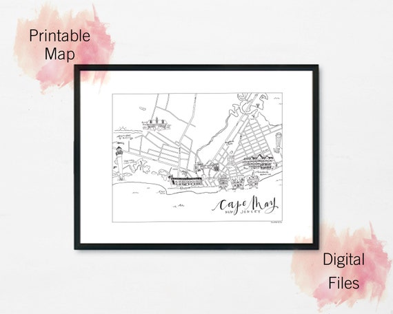 Cape May Map Digital Download PDF - Etsy