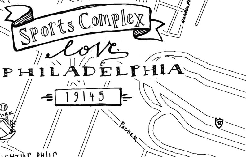 Sports Complex Philadelphia Map - Digital Download PDF - Etsy