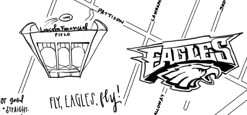 Sports Complex Philadelphia Map - Digital Download PDF - Etsy