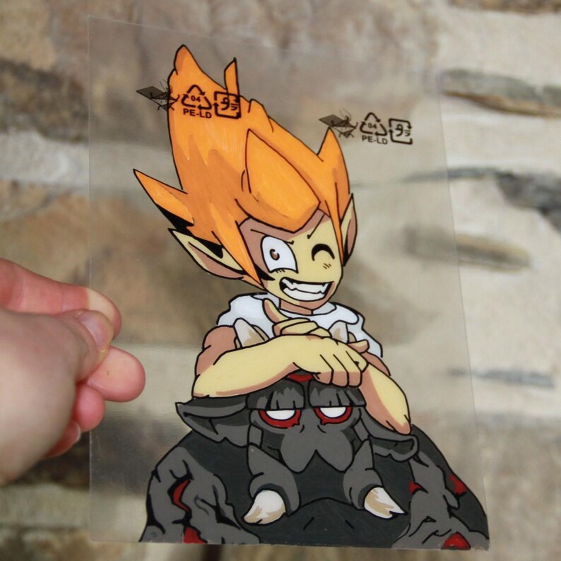 Painting on Plexiglass of an Animated Character. - Etsy