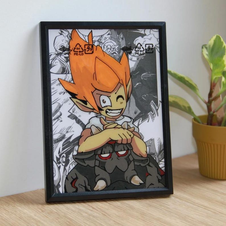 Painting on Plexiglass of an Animated Character. - Etsy
