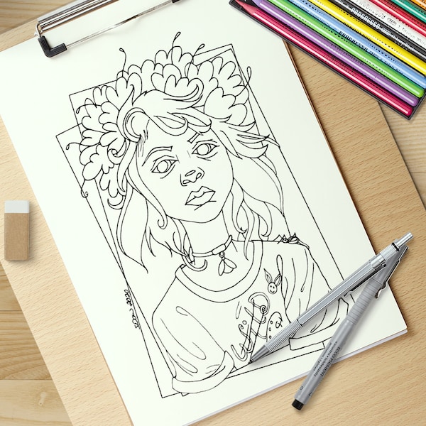 Sad Coloring Page - Etsy
