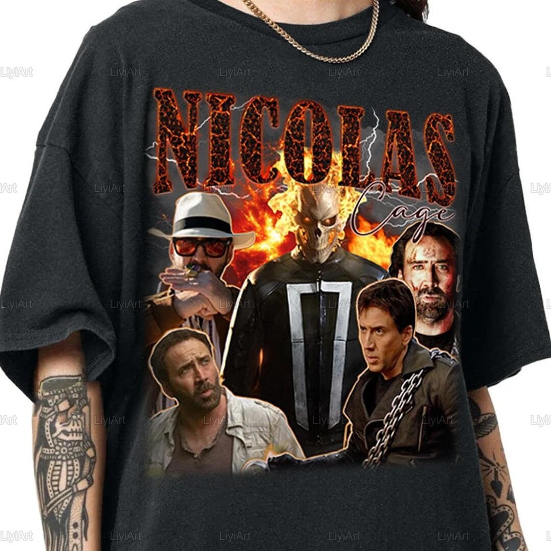 Nicolas Cage Shirt, Nicolas Cage Graphic Tee, Ghost Rider Shirt ...