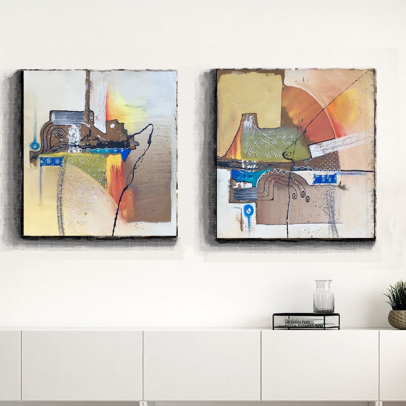 Diptych Art - Etsy