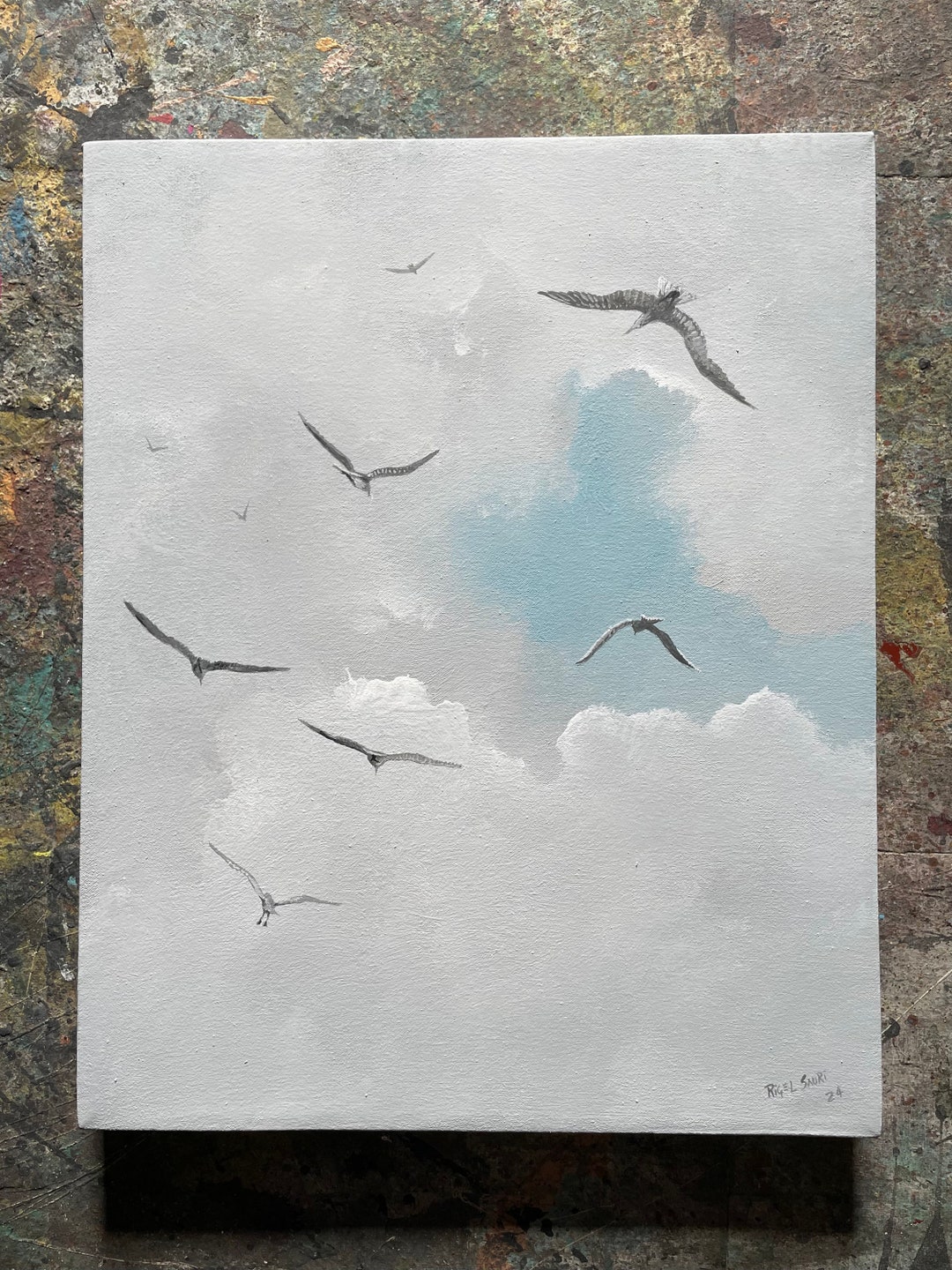 Unique, One of a Kind, Original Painting by Artist, Acrylic on ...