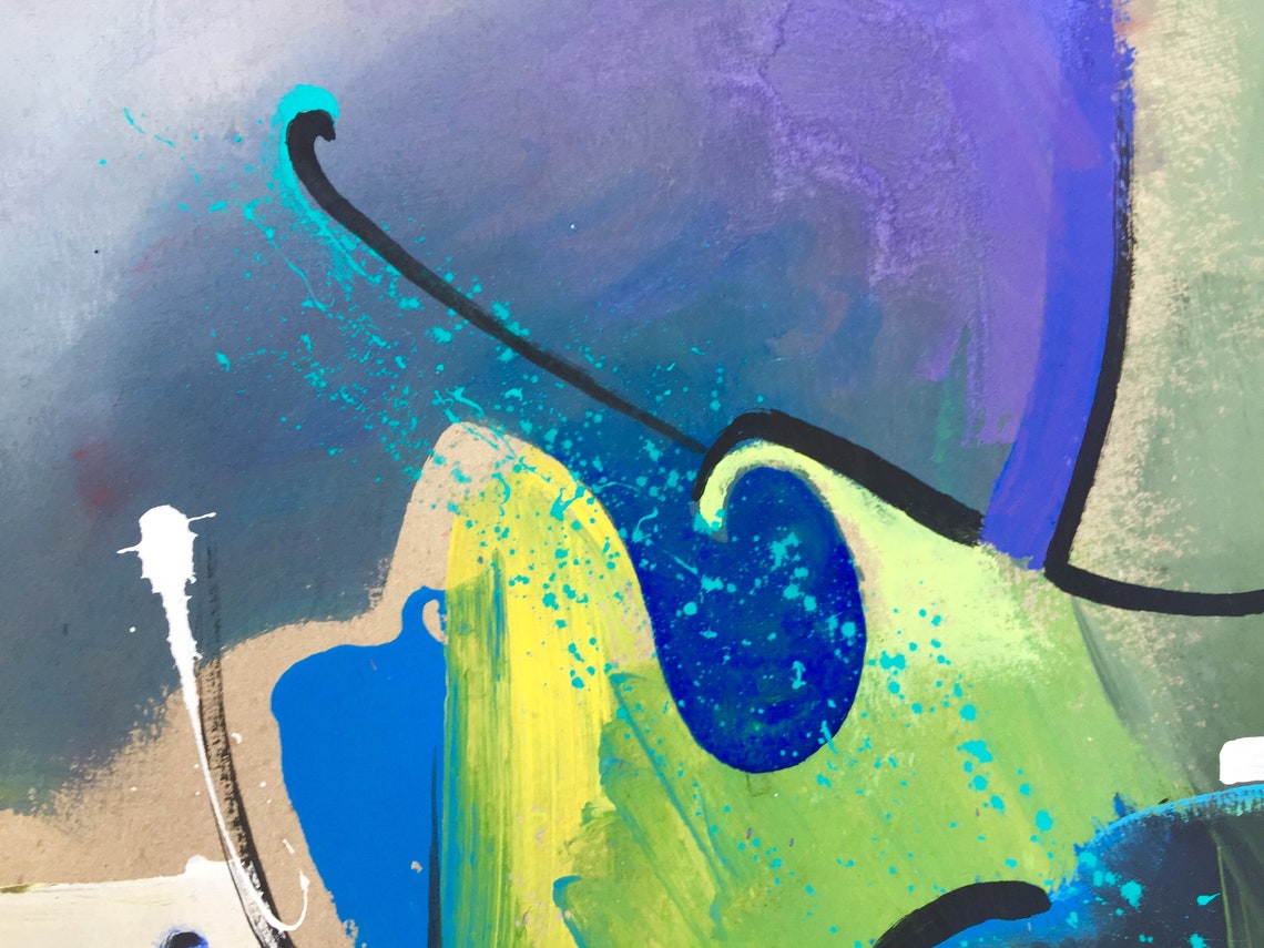 Diptych, 2 Original Paintings, Mixed Media on Artisan, Handmade, Thick ...