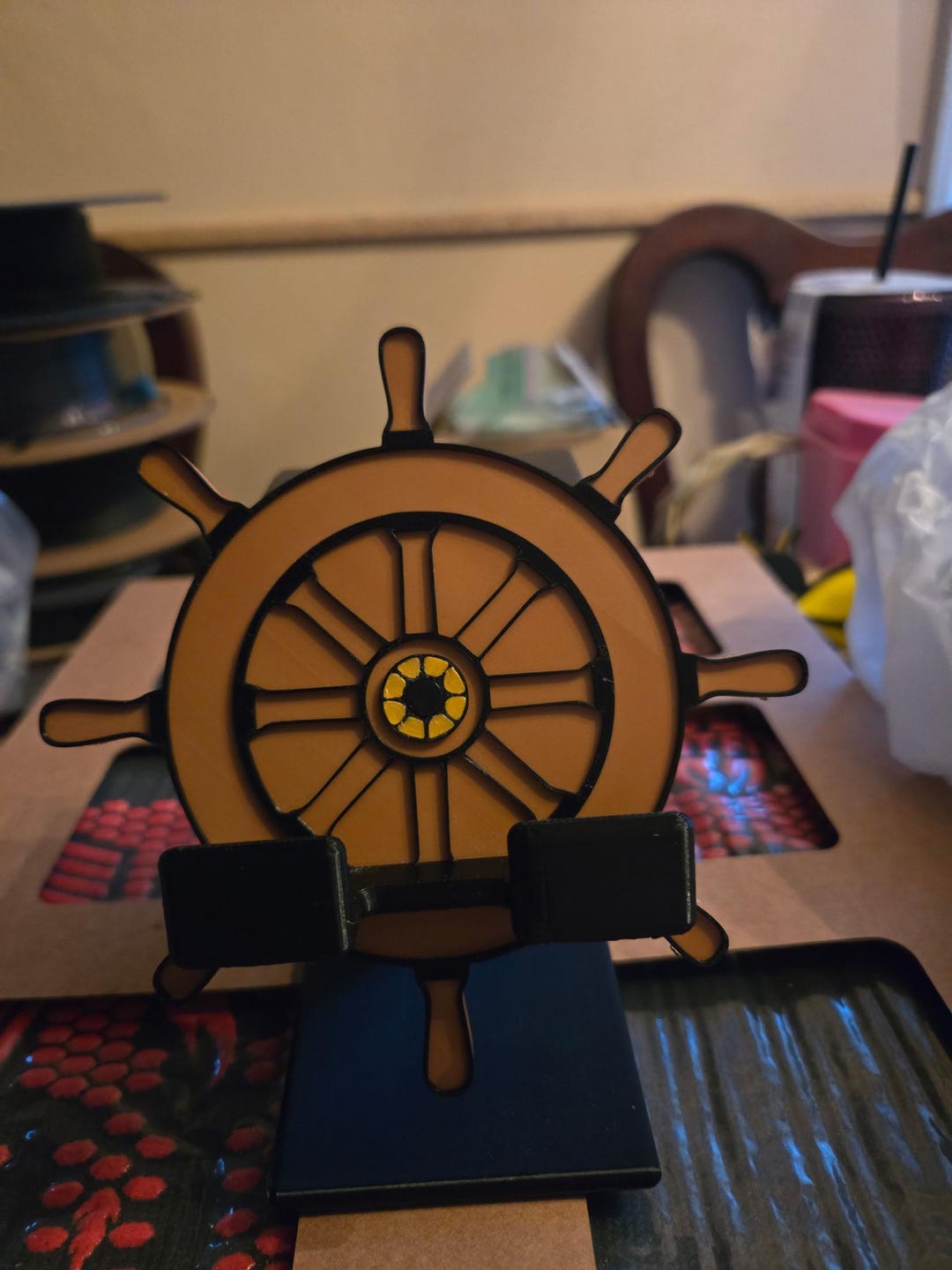 Ship Wheel Phone Stand – Decorative & Functional - Etsy