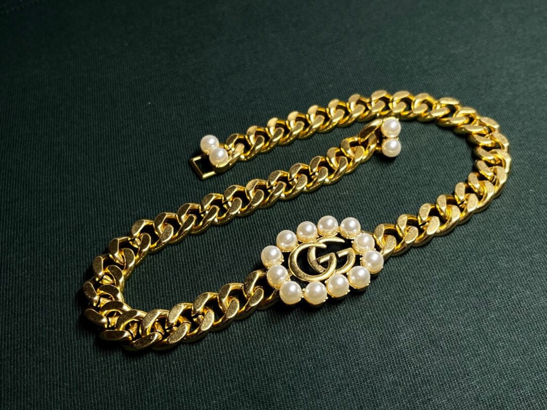 Vintage Gucci Logo Medusa Chain Trendy Neckalce - Etsy