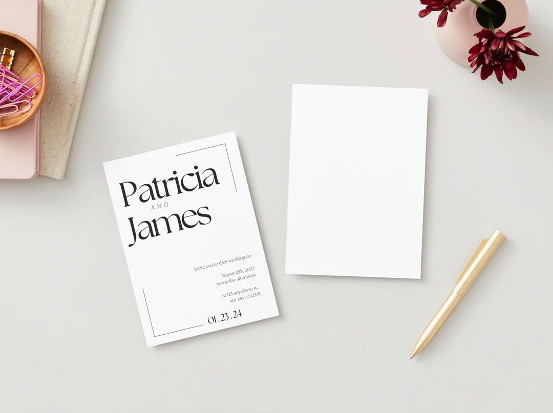 Elegant Wedding Invitation - Etsy