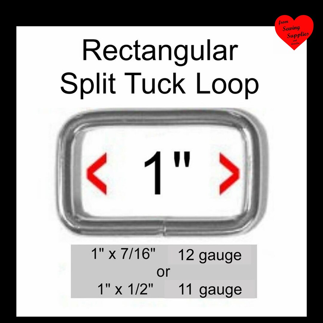 20, 30 or 40 PIECES - 1" - Split Rectangular Loop Rings, 1 Inch, NICKEL ...