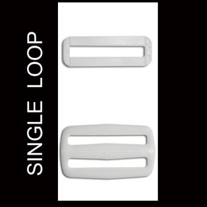 10 SETS 2 Plastic Tri Bar Slide and Loop Set, Tri Bar Black or White ...