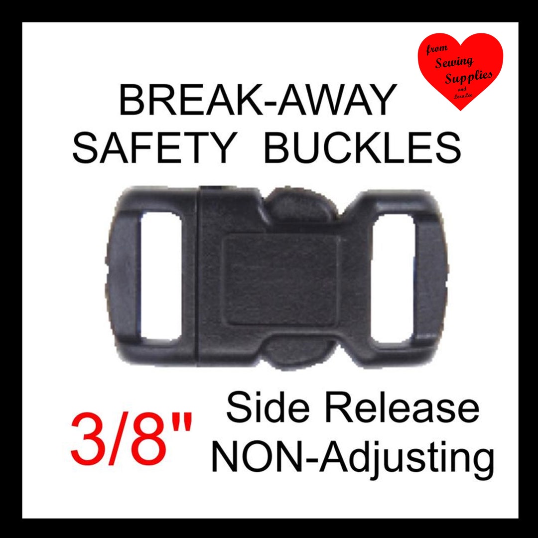 10, 20 or 30 BUCKLES 3/8 BREAK Away Curved Side Release, 3/8 Inch ...