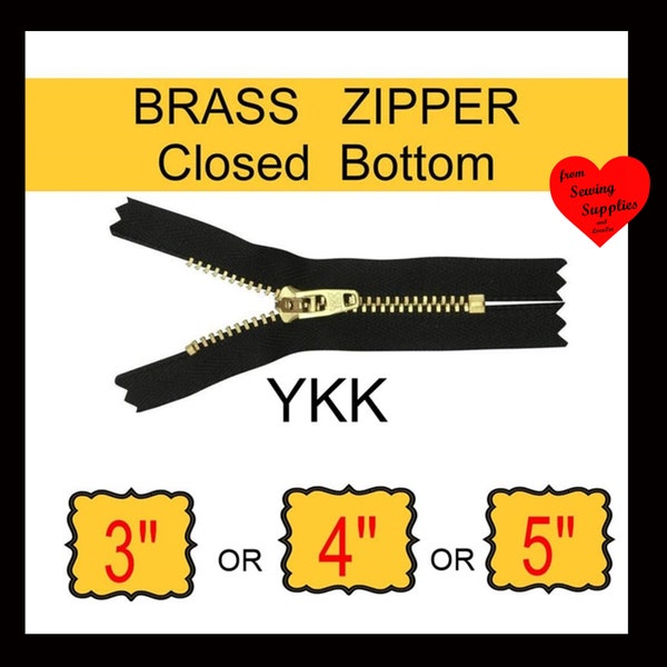 Ykk Brass Zipper - Etsy