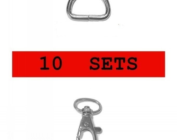 WRISTLET Hardware - Purse Strap Clip - Half Inch D Ring and Half Inch ...