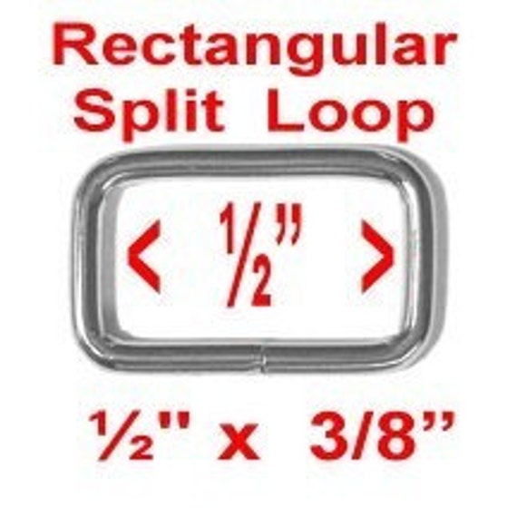 20 50 or 100 PIECES 1/2 Split Rectangular Tuck Loop | Etsy