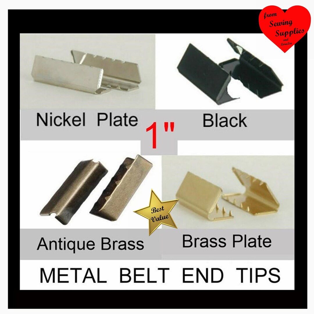 100 Pieces 1 Metal Belt End Tip Your Choice of - Etsy