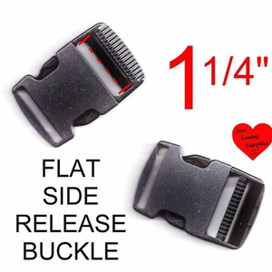 2 or 4 BUCKLES 1 1/4, 1 1/2 or 2 FLAT Side Release, 1 1/4 Inch, Strap ...