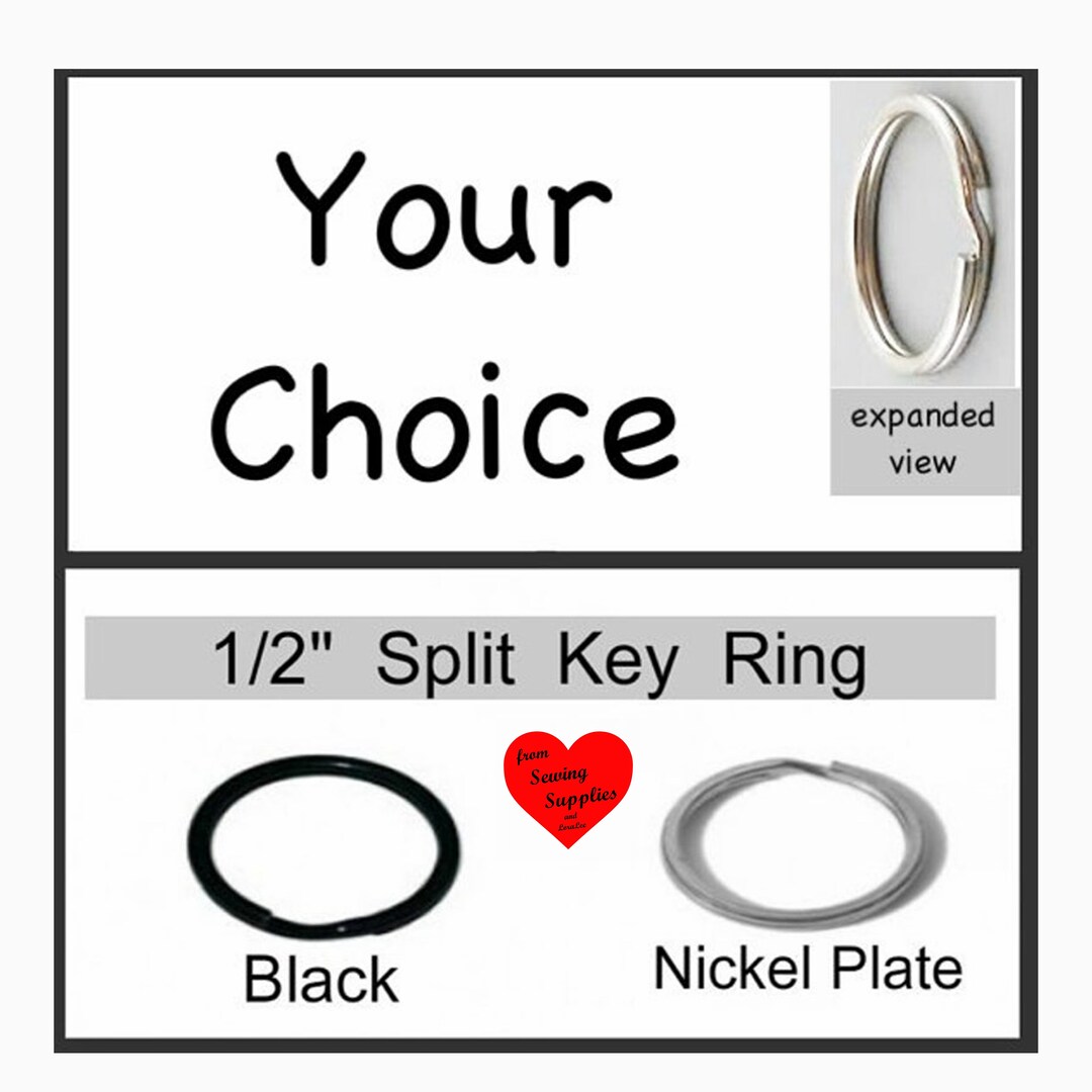 20, 50 or 100 PIECES - 1/2" - Split Rings Key Rings, 1/2 Inch, 16mm ...