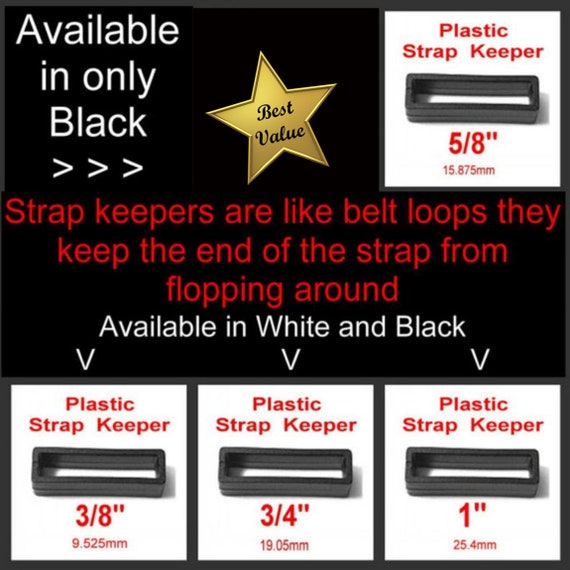 100 PIECES Strap KEEPER Plastic You Choose 3/8 5/8 3/4 | Etsy
