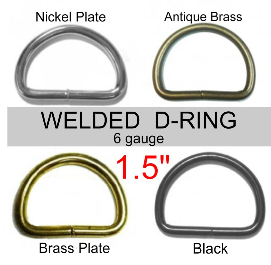 20 PIECES 1 1/2 WELDED D Rings Metal 1.5 38mm 6 | Etsy