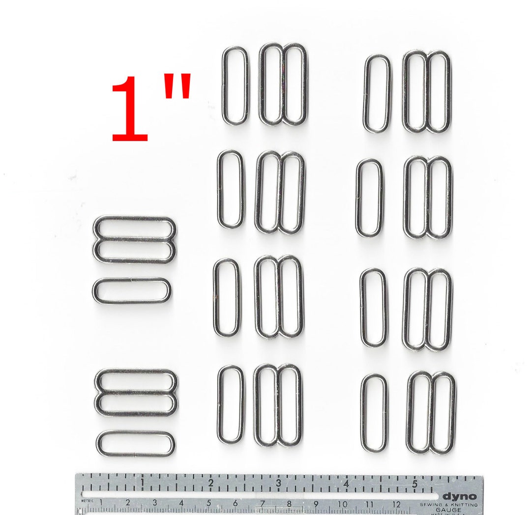 20 Sets - 1" - ZINC Slide and Split Oval Loops, Nickel Plate - Chose ...
