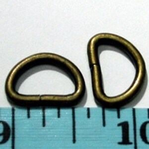 50 PIECES 1/2 Split D Rings, 1/2 Inch, 12.7mm, 12 Gauge, Dring, NON ...