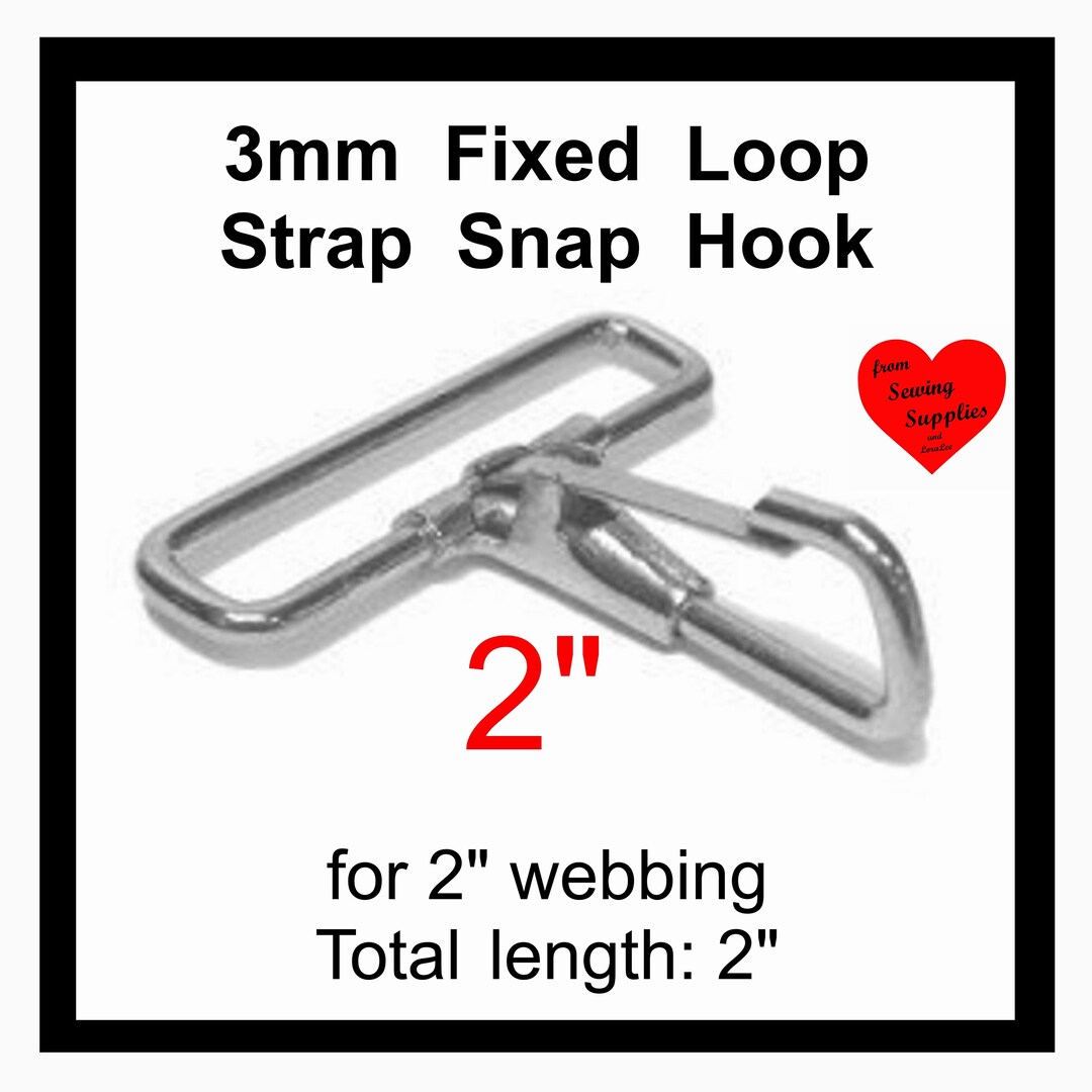 10 PIECES 2 Fixed Loop Strap Spring Snap HOOK - Etsy