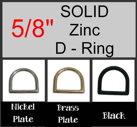 10 20 or 30 PIECES 5/8 SOLID Zinc D Ring 5/8 inch | Etsy