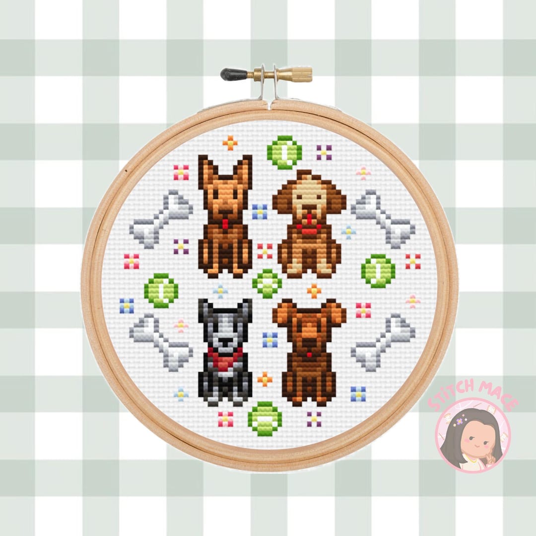 Stardew Valley Dogs Cross Stitch Pattern - Animal, Videogame, Kawaii ...