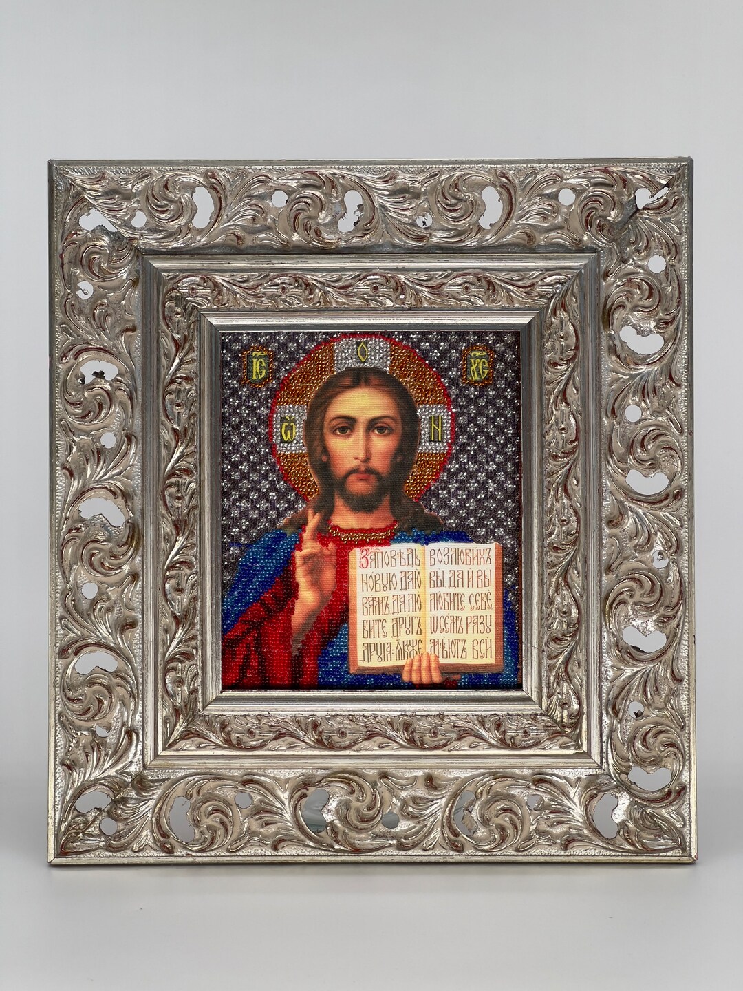 Orthodox Icons Are Handmade With Love From Jewelry Beads and Framed in ...