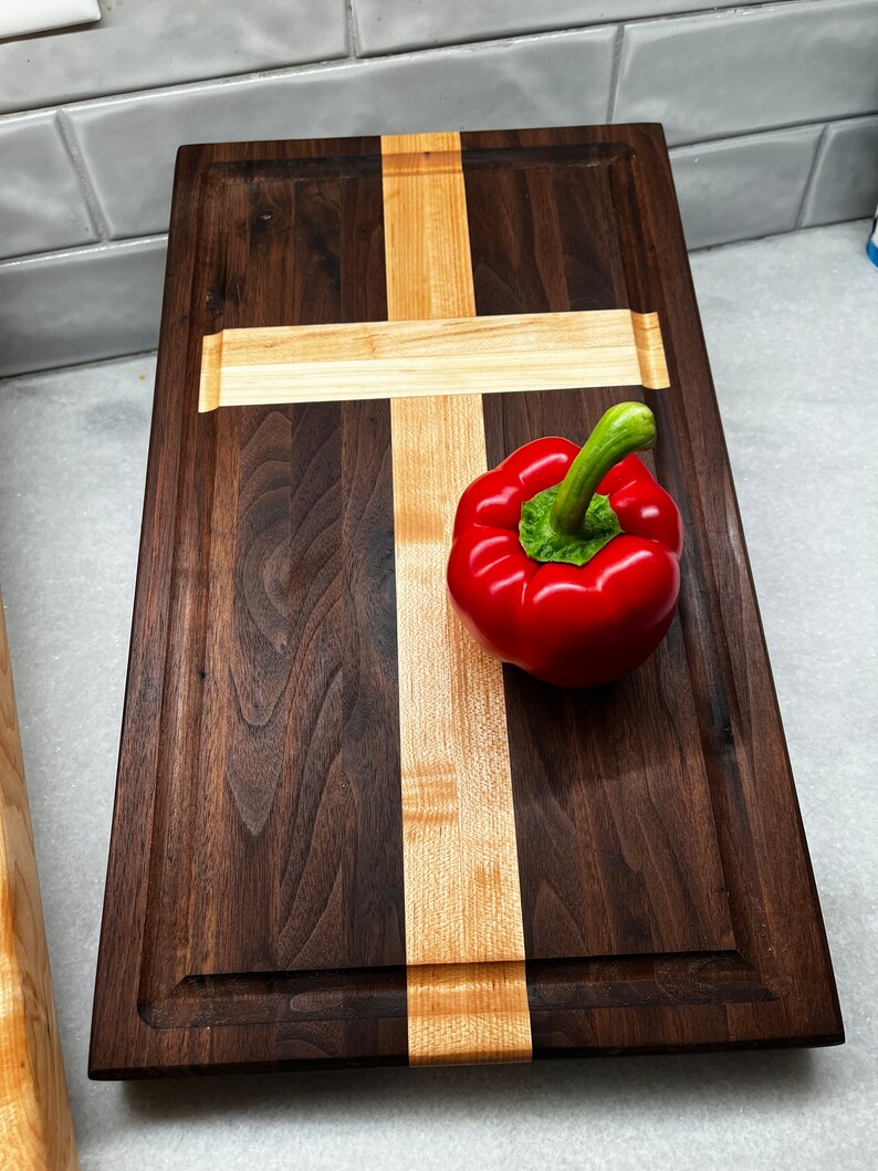 Cutting Boards, Charcuterie, Cross, Walnut, Maple, Handmade, Religious ...