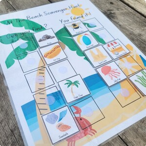 Beach Scavenger Hunt/scavenger Hunt for Kids/customizable/outdoor ...