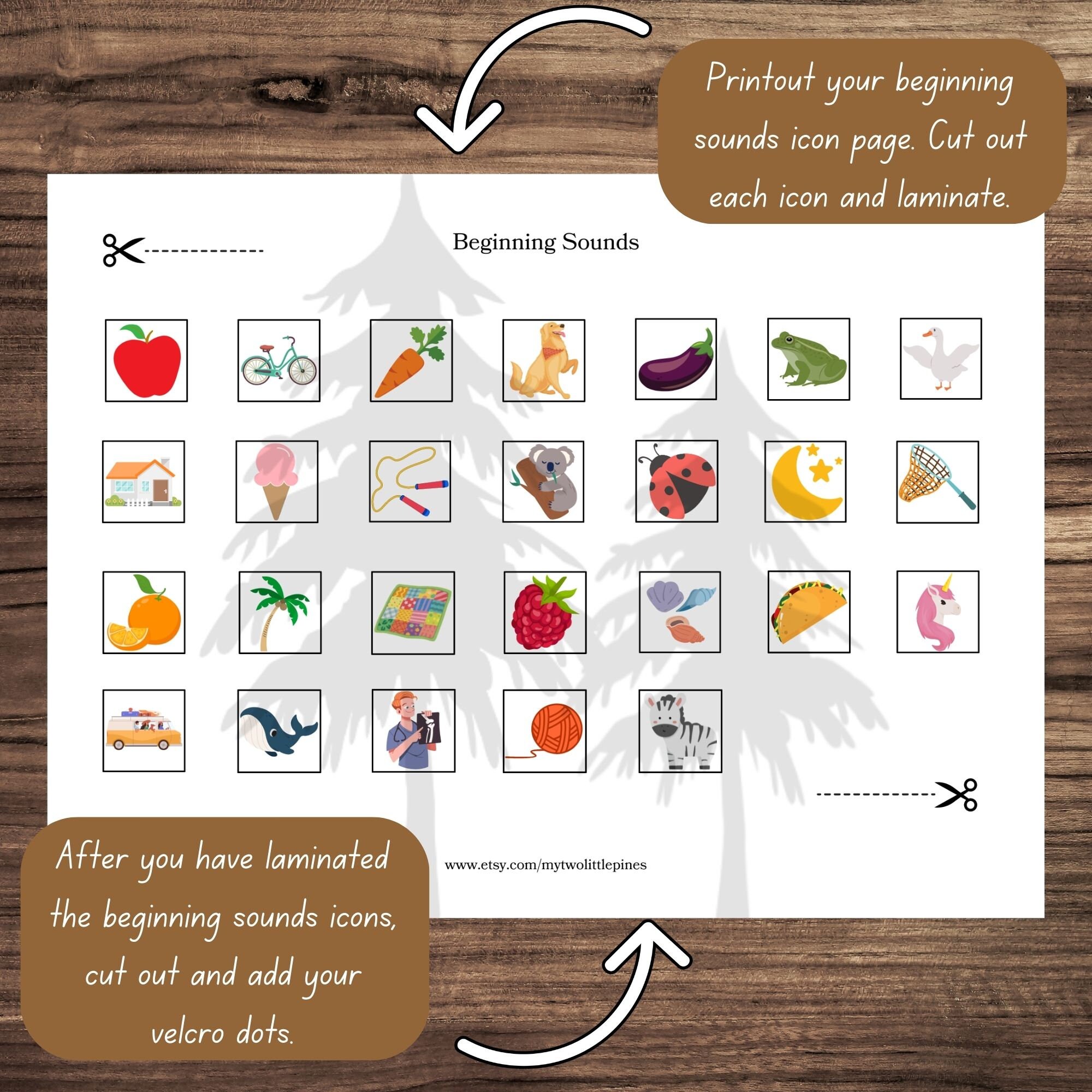 Beginning Sounds, Printable Alphabet Game, Preschool Curriculum ...