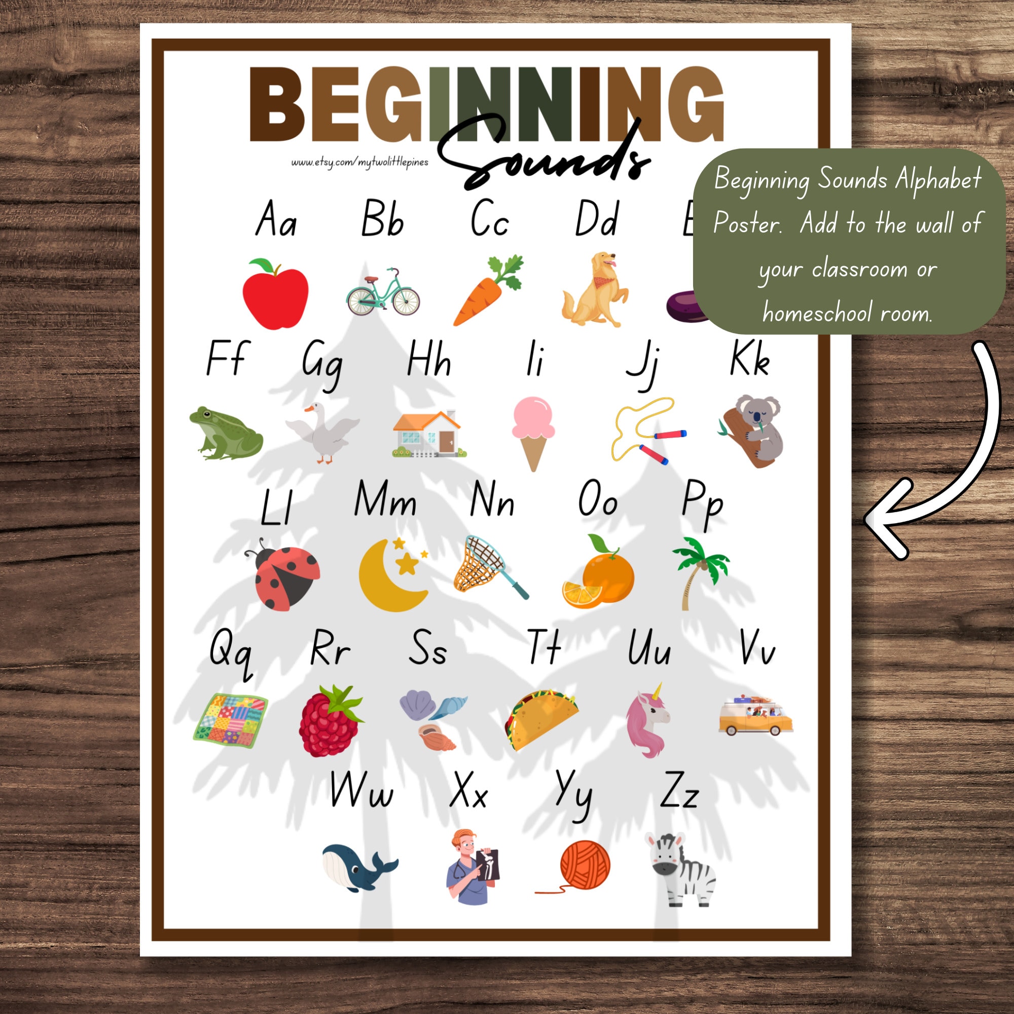 Beginning Sounds, Printable Alphabet Game, Preschool Curriculum ...