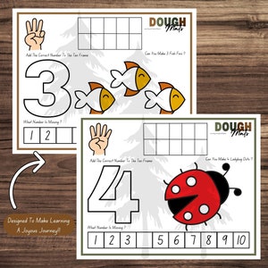 Counting and Numbers Play Dough Mats Printable Preschool Activities ...