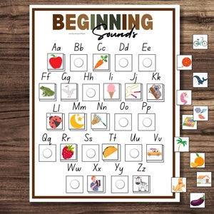 Beginning Sounds, Printable Alphabet Game, Preschool Curriculum ...
