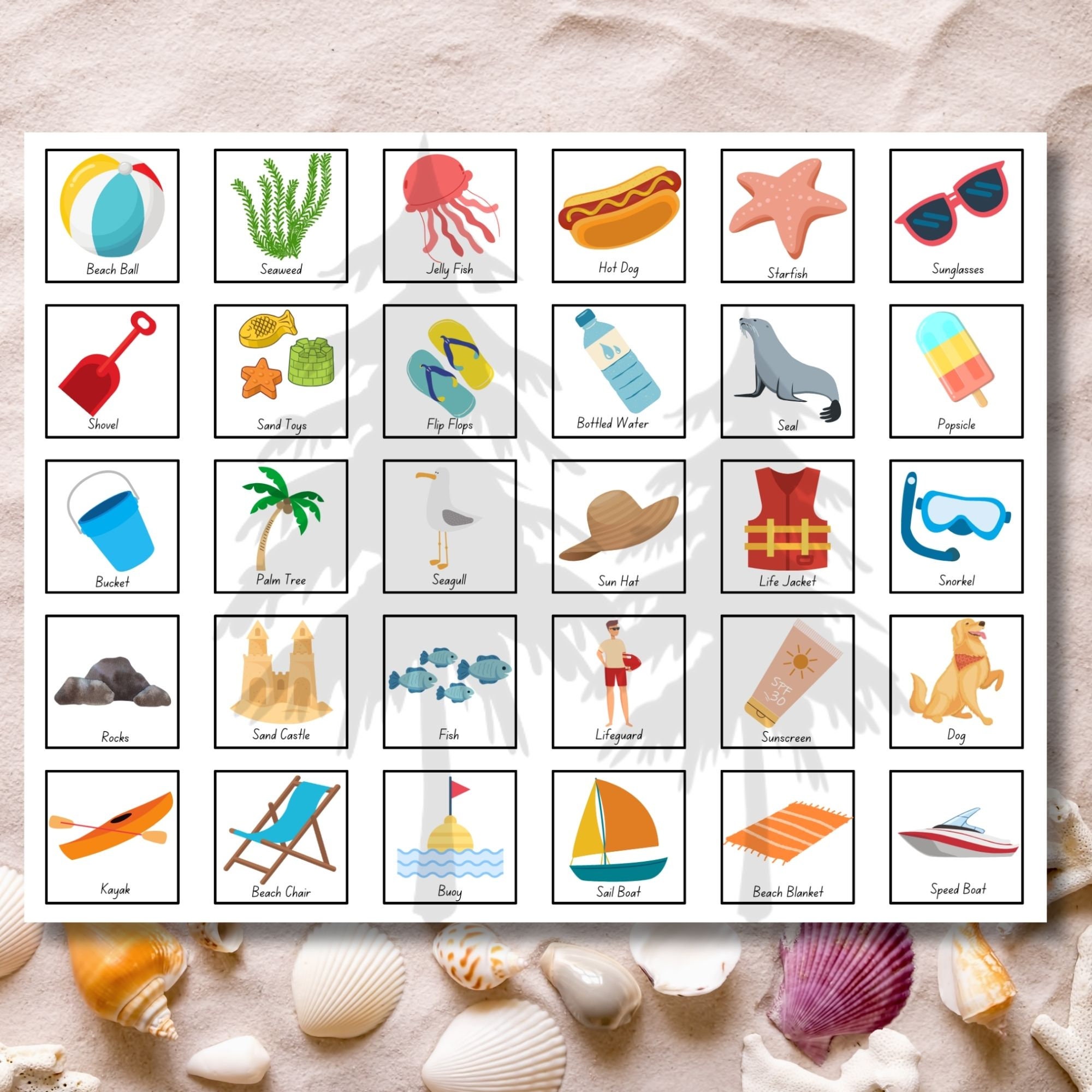 Beach Scavenger Hunt/scavenger Hunt for Kids/customizable/outdoor ...