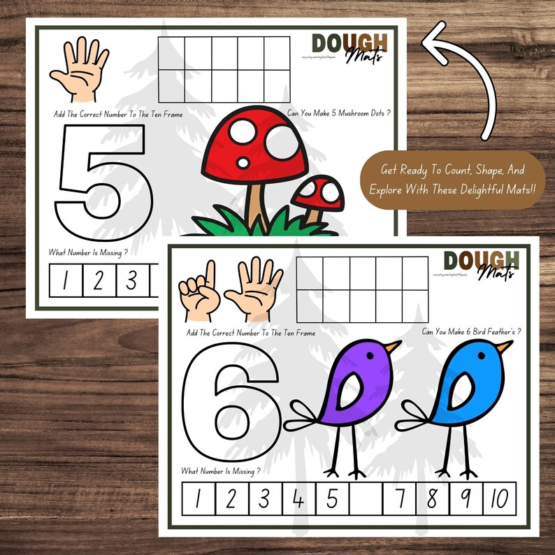 Counting and Numbers Play Dough Mats Printable Preschool Activities ...