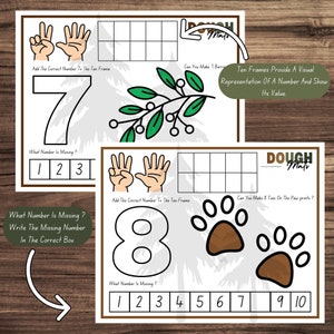 Counting and Numbers Play Dough Mats Printable Preschool Activities ...