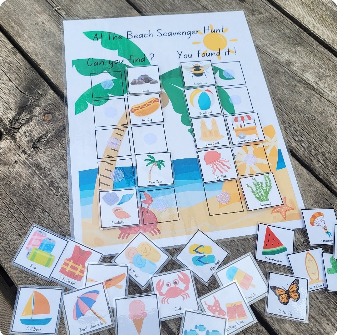 Beach Scavenger Hunt/scavenger Hunt for Kids/customizable/outdoor ...