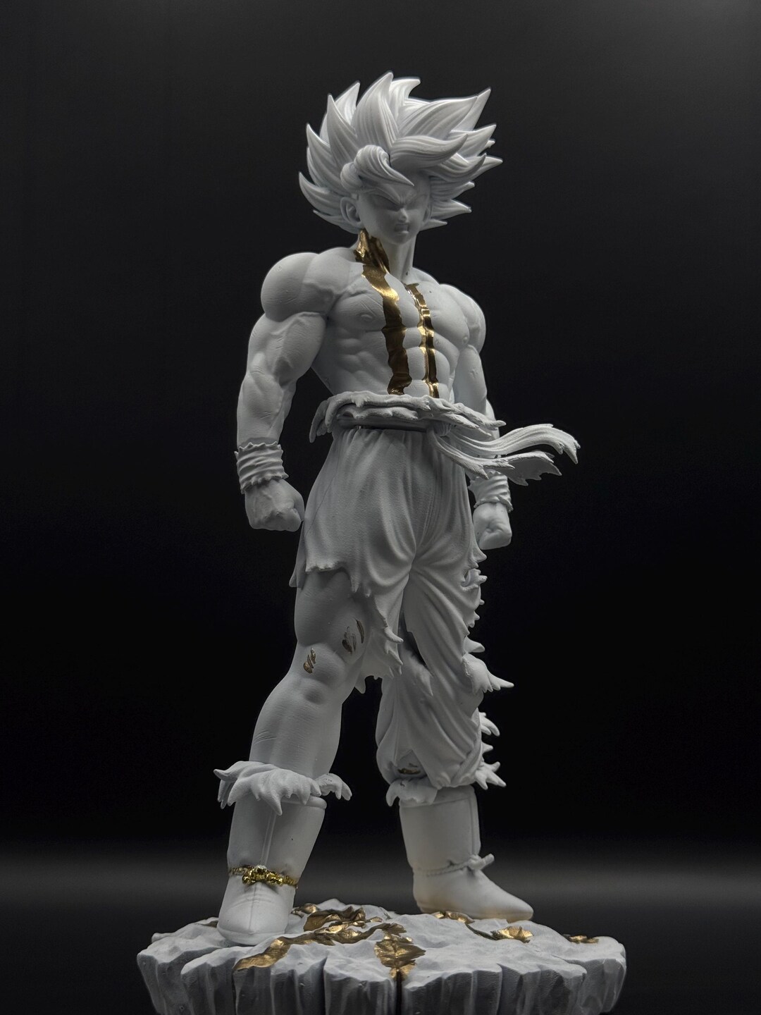 Statue Sculpture Action Figure Goku Super Saiyan Namek, White Gold ...