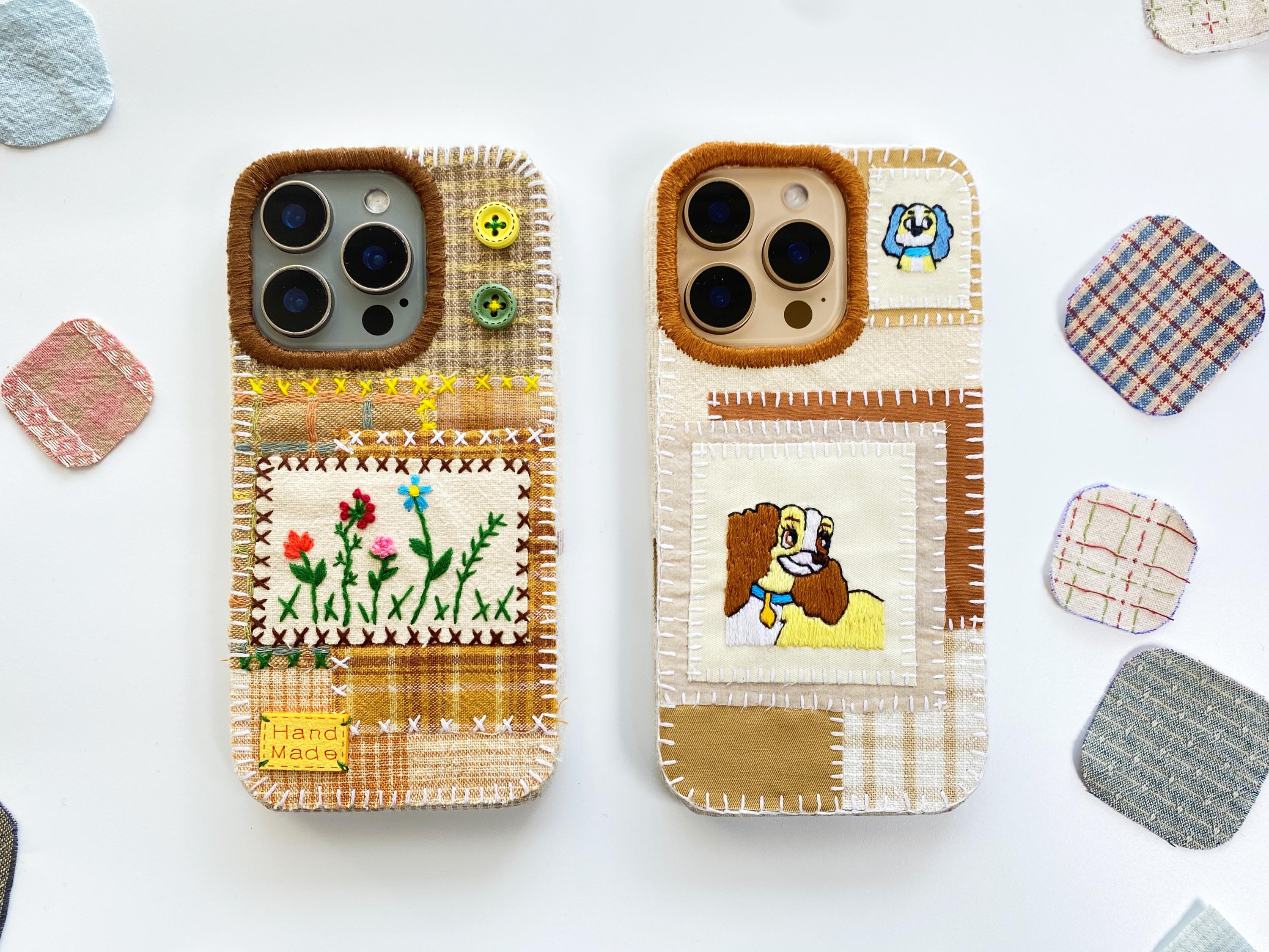 Handmade Cottagecore Fabric Phone Case,phone Cover With Embroidery and ...