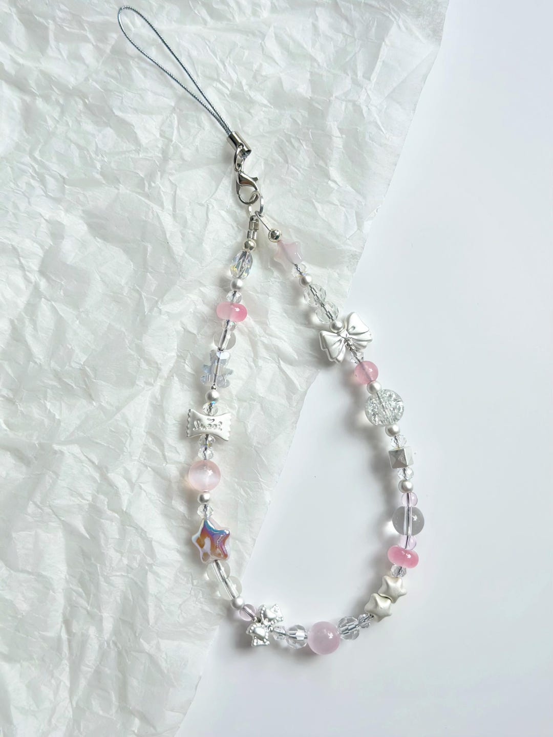 Minimalist Phone Charm,cute Kawaii Phone Strap,handmade Beaded Phone ...