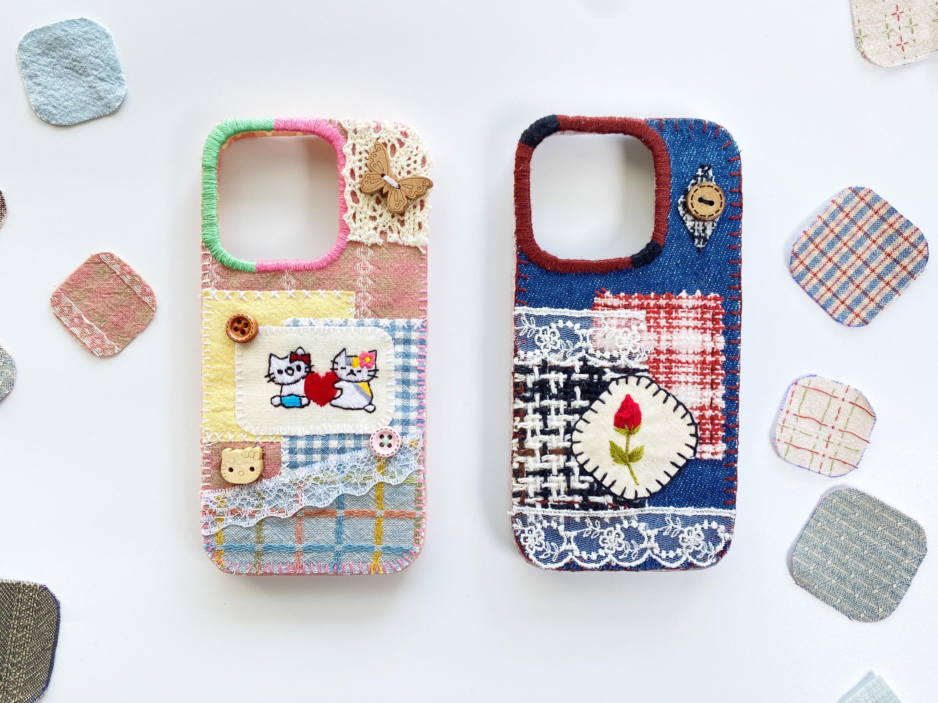 Handmade Cottagecore Fabric Phone Case,phone Cover With Embroidery and ...