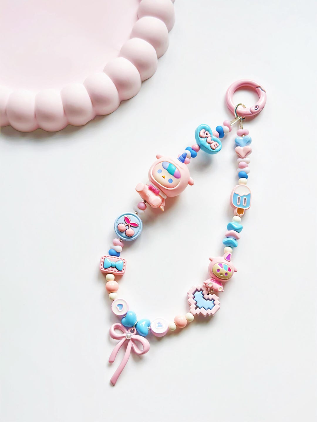 Colorful Beads Phone Charm,rainbow Phone Charm Chain,personalized Phone ...