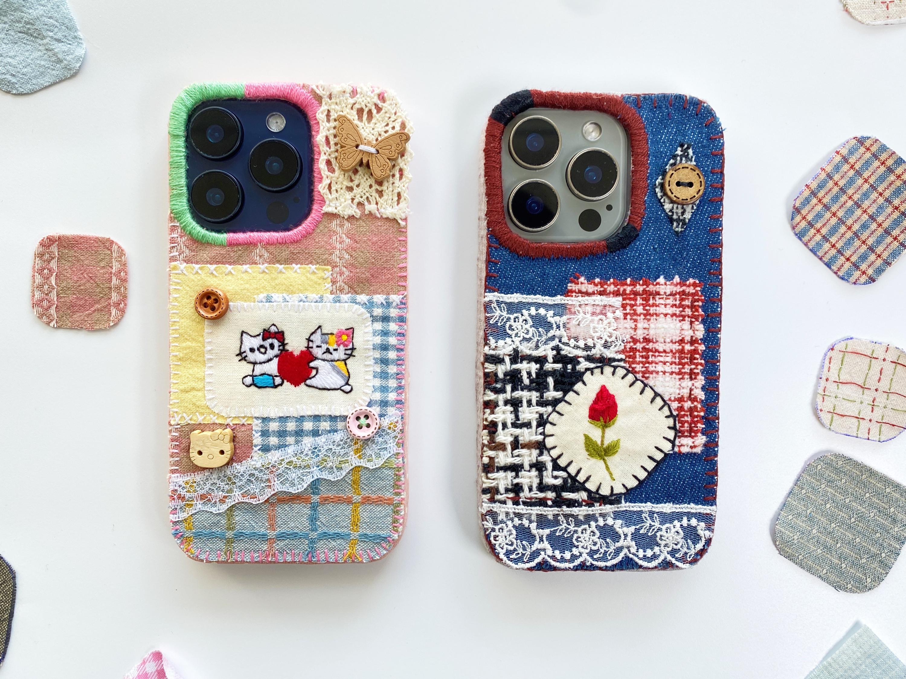 Handmade Cottagecore Fabric Phone Case,phone Cover With Embroidery and ...