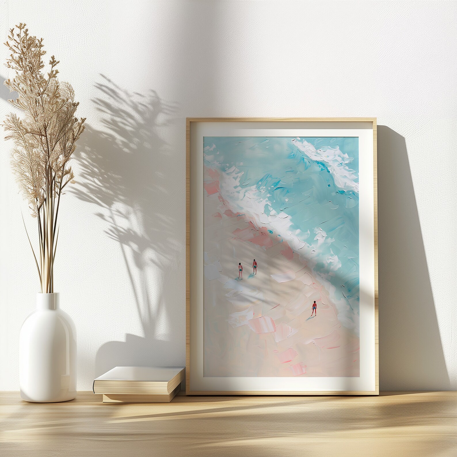 Coastal Beach Painting Wall Art, Beach Wall Art Print, Coastal Summer ...