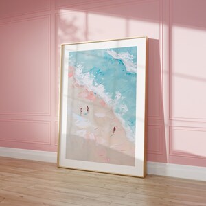 Coastal Beach Painting Wall Art, Beach Wall Art Print, Coastal Summer ...