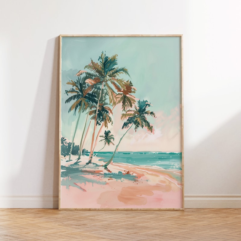 Palm Tree Poster - Etsy