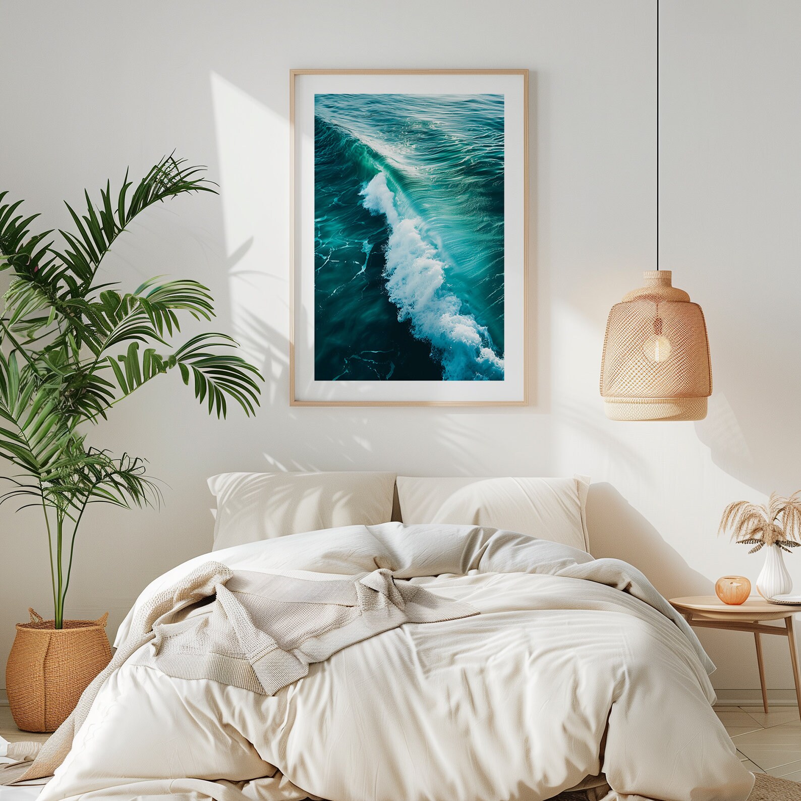Ocean Clear Water Print Wall Art Boho Ocean Prints, Coastal Ocen Wave ...